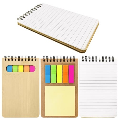 Bamboo cover sticky notes (WQ 71053)_(宁波北仑亿迈进出口有限公司)